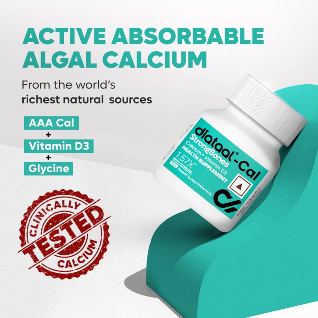 Diataal Cal (pack of 30 tablets) Calcium Supplement for Strong Bones ...