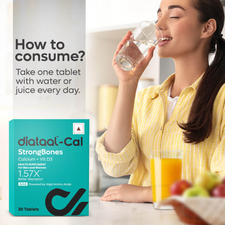 Diataal Cal (pack of 30 tablets) Calcium Supplement for Strong Bones ...