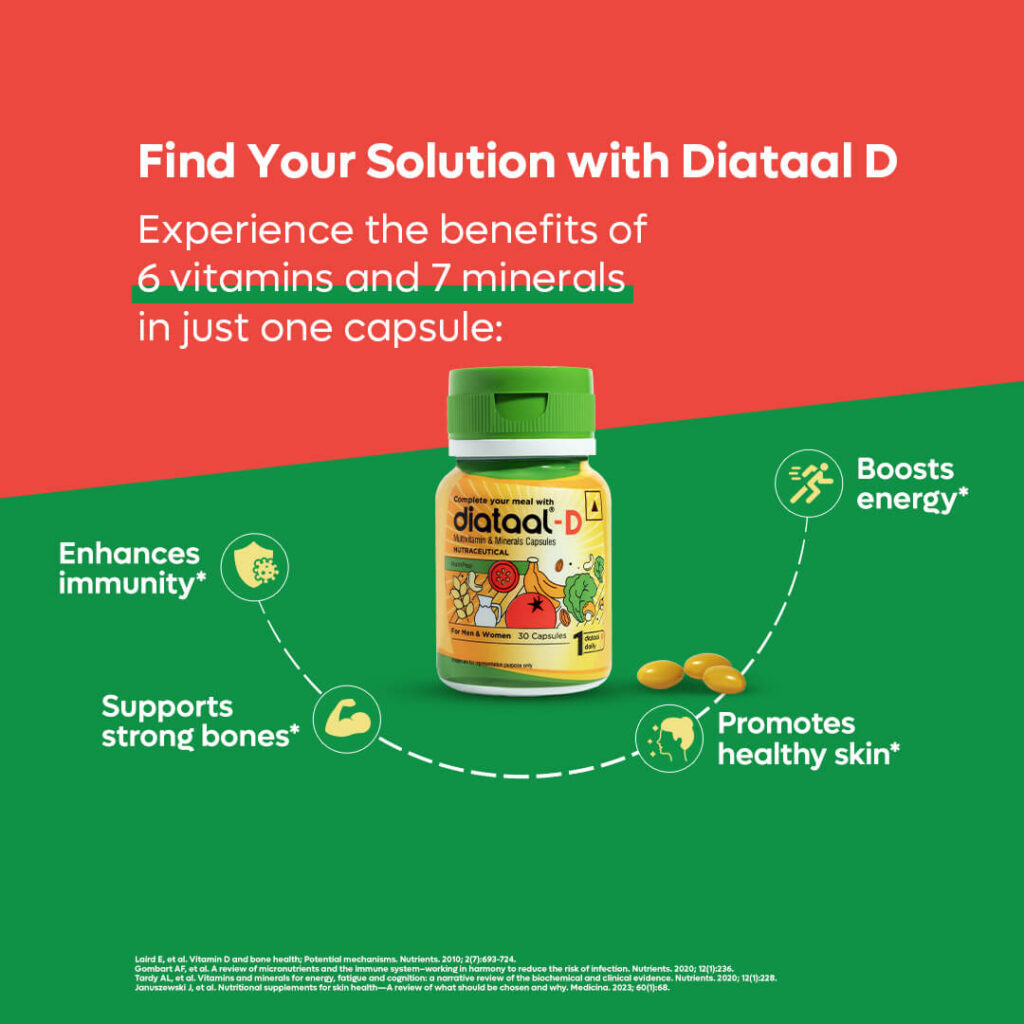 Diataal-D Multivitamin with additional Vitamin D | Sustained Energy I ...